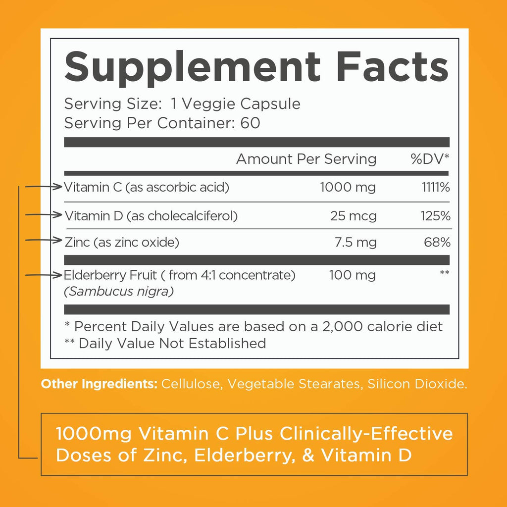 Natural vitamin C with elderberry extract