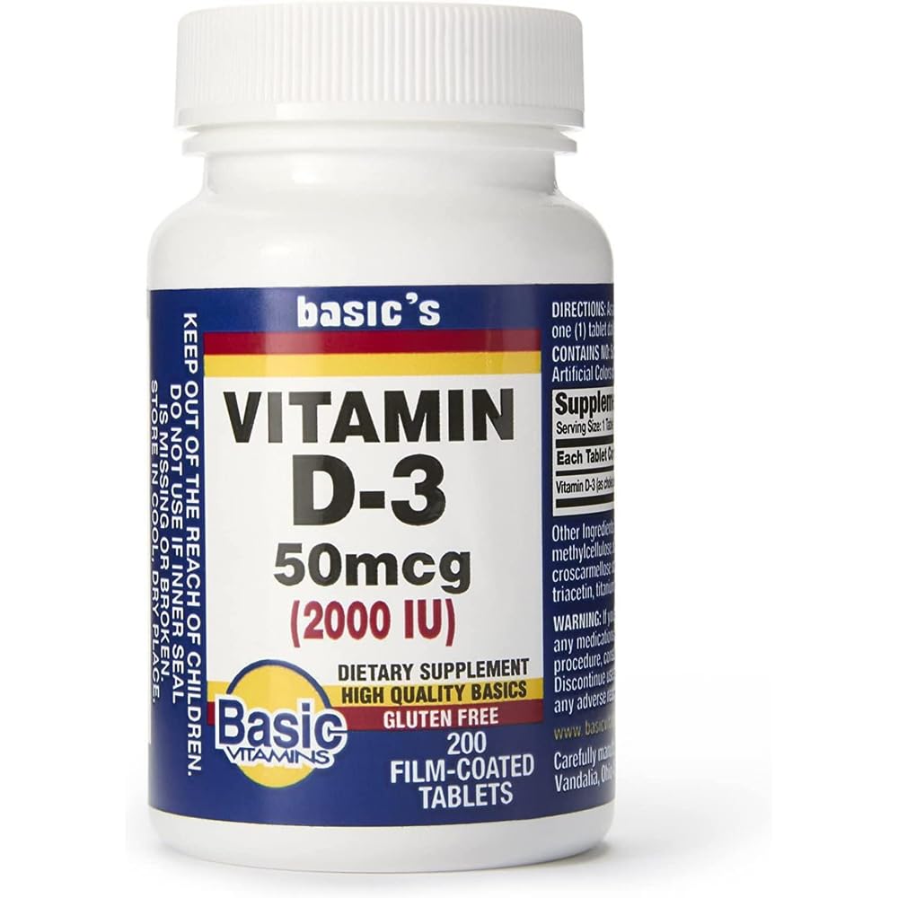 Natural Vitamin D3 2000 IU tablets