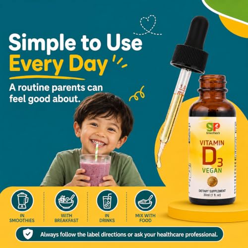Natural vitamin D3 drops for energy boost