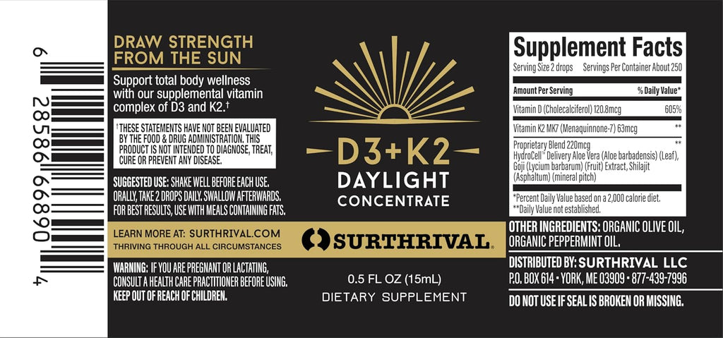 natural vitamin D3 K2 blend