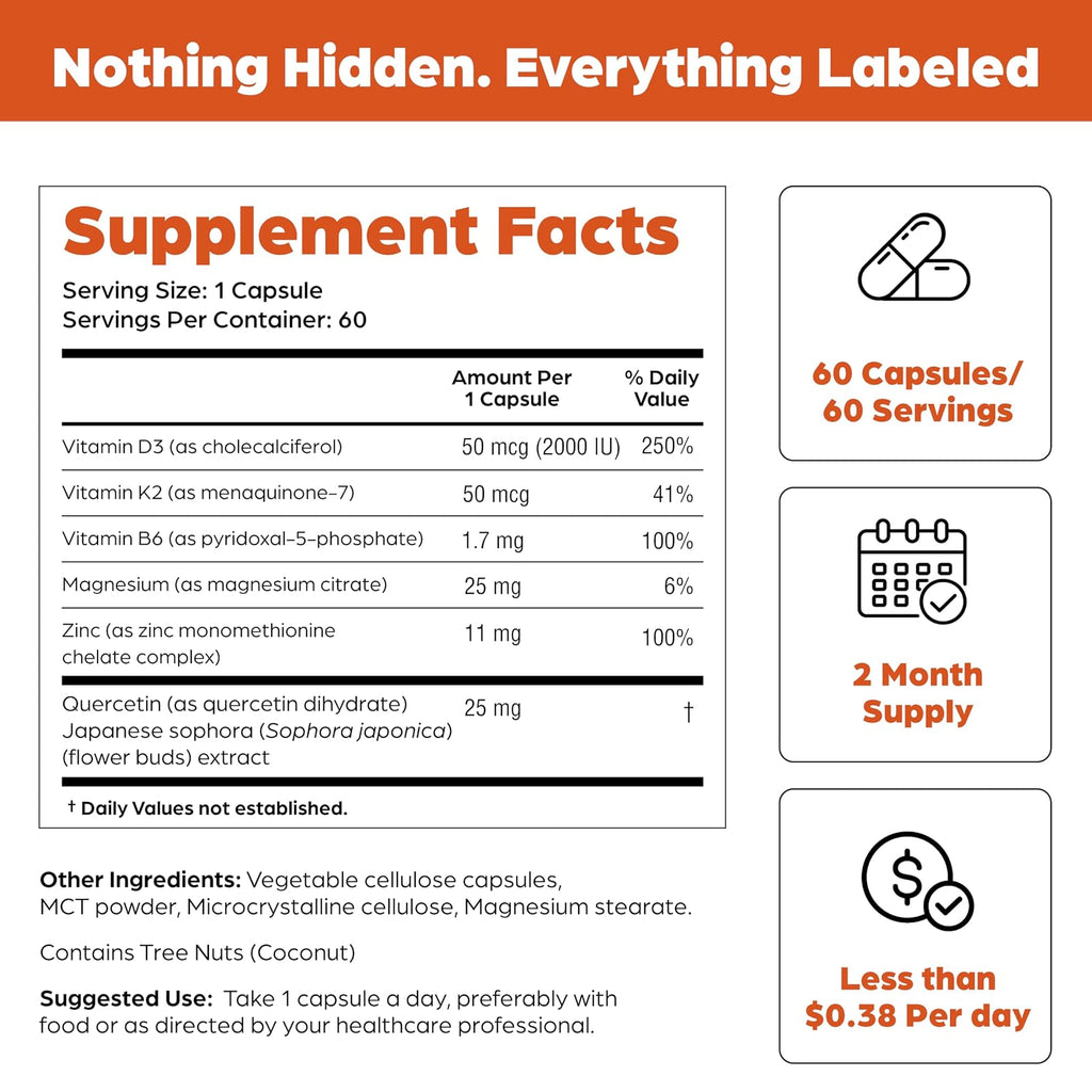 Natural Vitamin D3 K2 for overall wellness