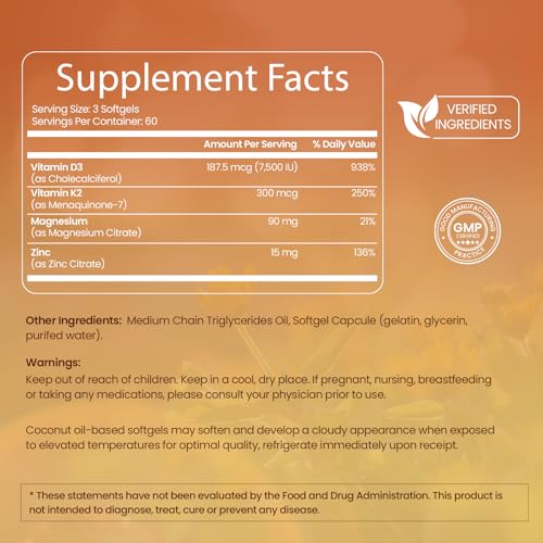 Natural Vitamin D3 K2 health boost