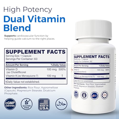 Natural Vitamin D3 K2 in vegan form
