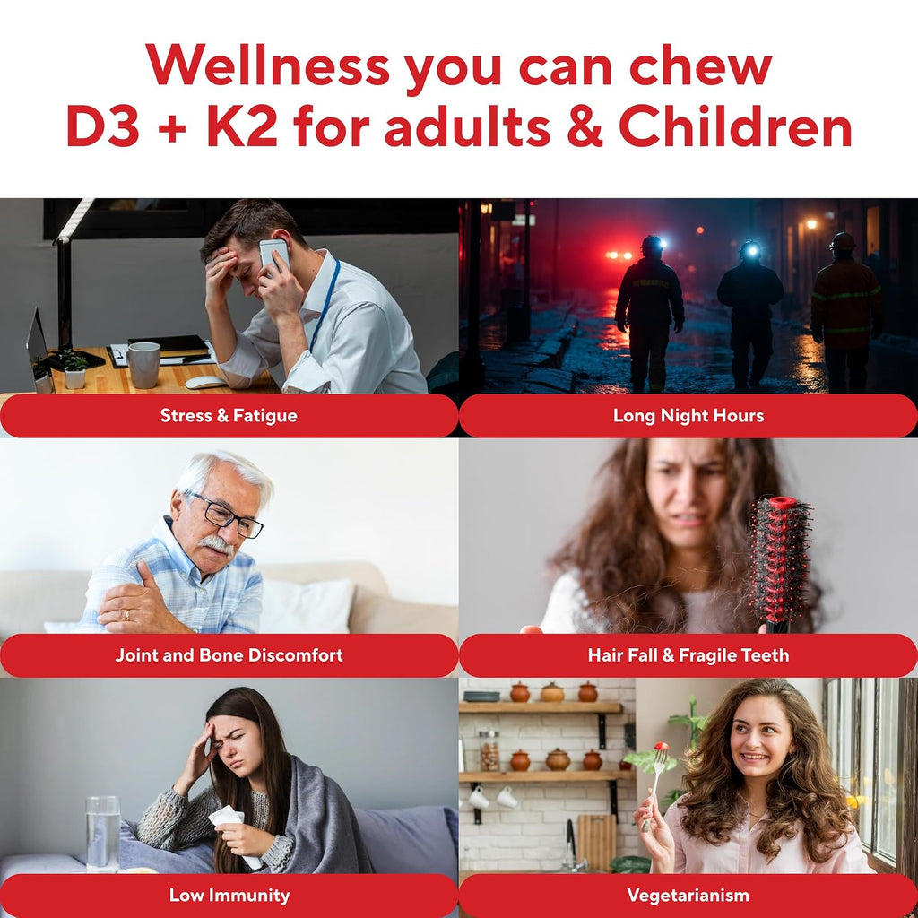Natural vitamin D3 K2 supplement for energy