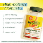 Natural vitamin D3 K2 supplement for energy