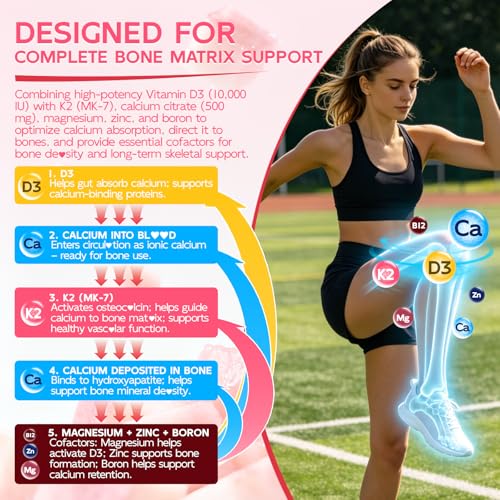 Natural Vitamin D3 K2 supplement for energy
