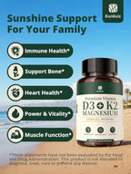 Natural Vitamin D3 K2 supplement for wellness