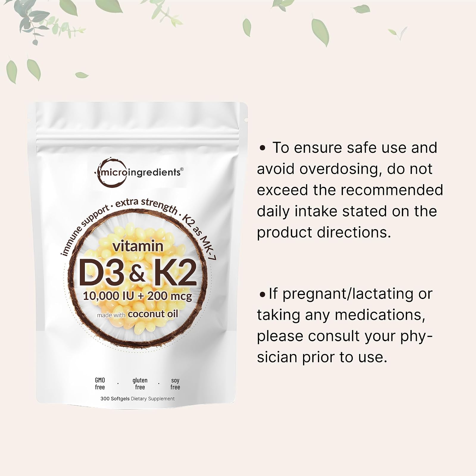 natural vitamin D3 K2 supplement