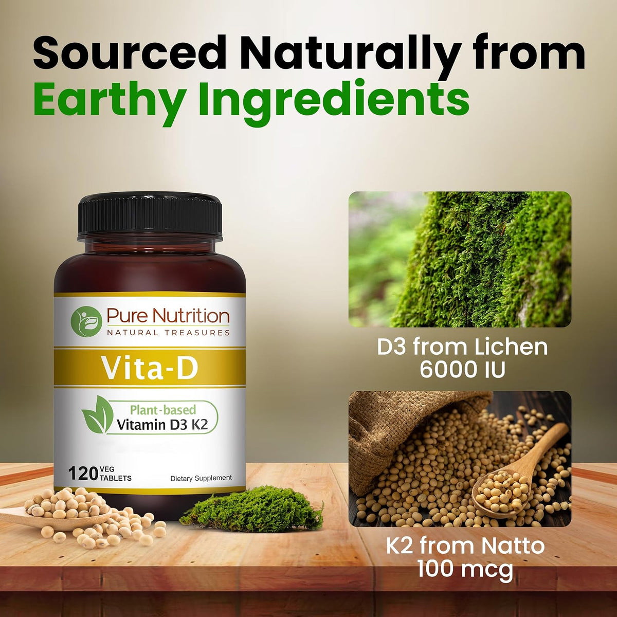 Natural Vitamin D3 with K2 MK-7