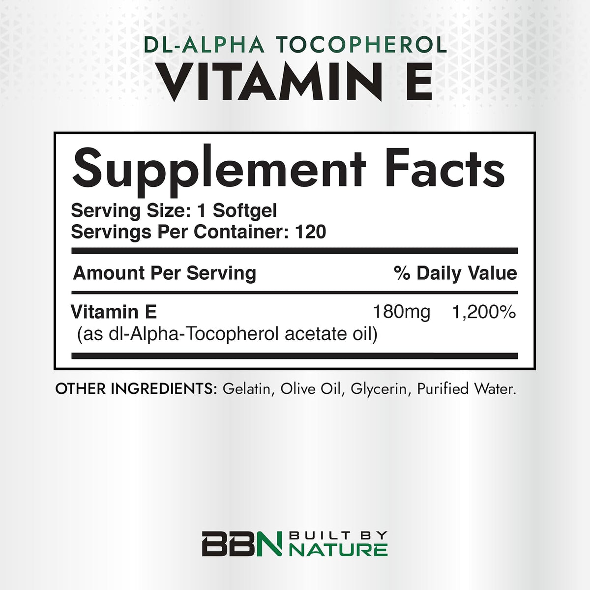 Natural vitamin E antioxidant support