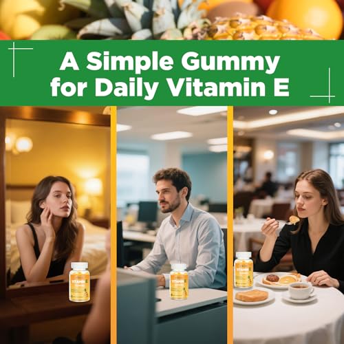Natural vitamin E gummies for wellness