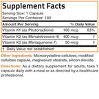 Natural vitamin K complex for vitality