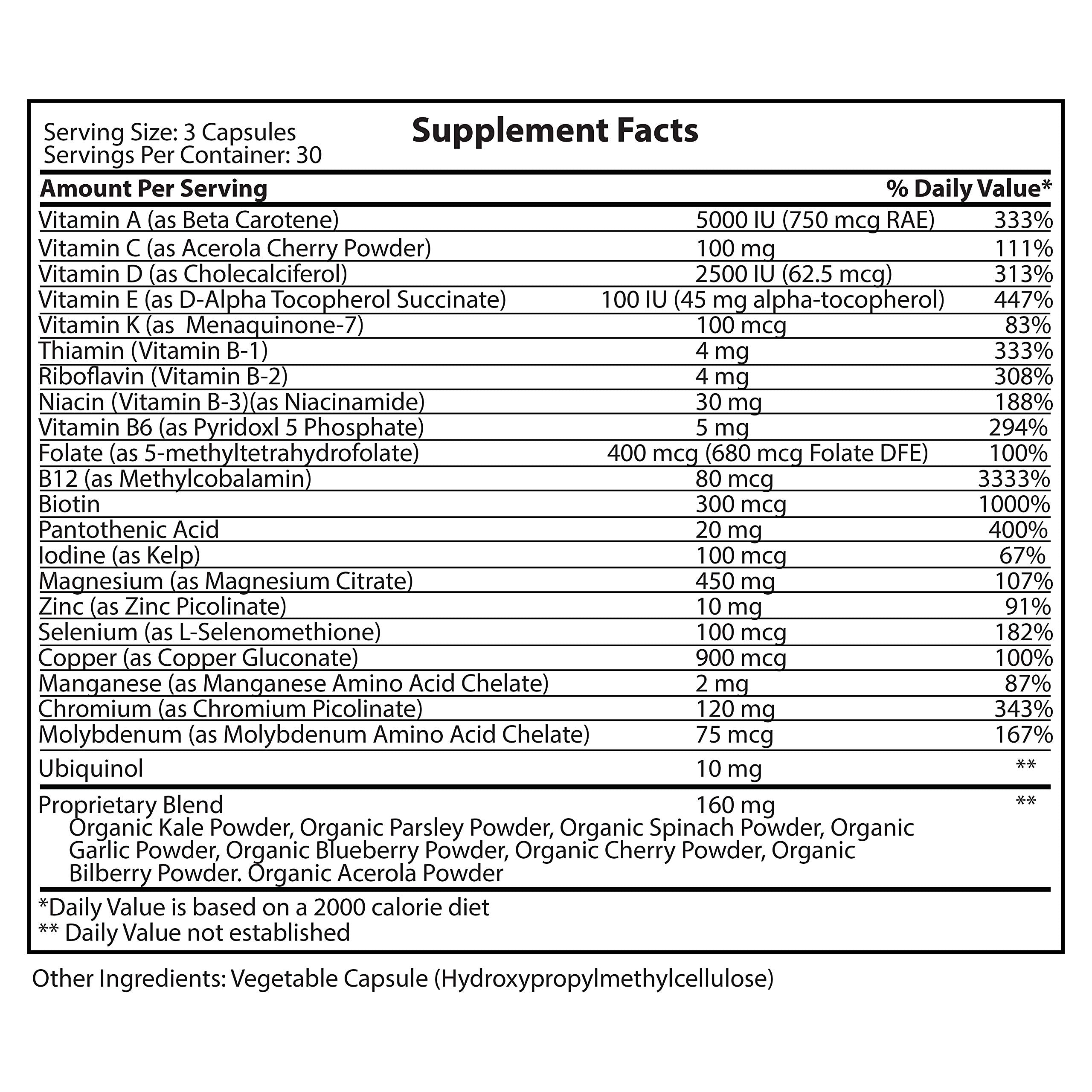 natural vitamins and minerals supplement