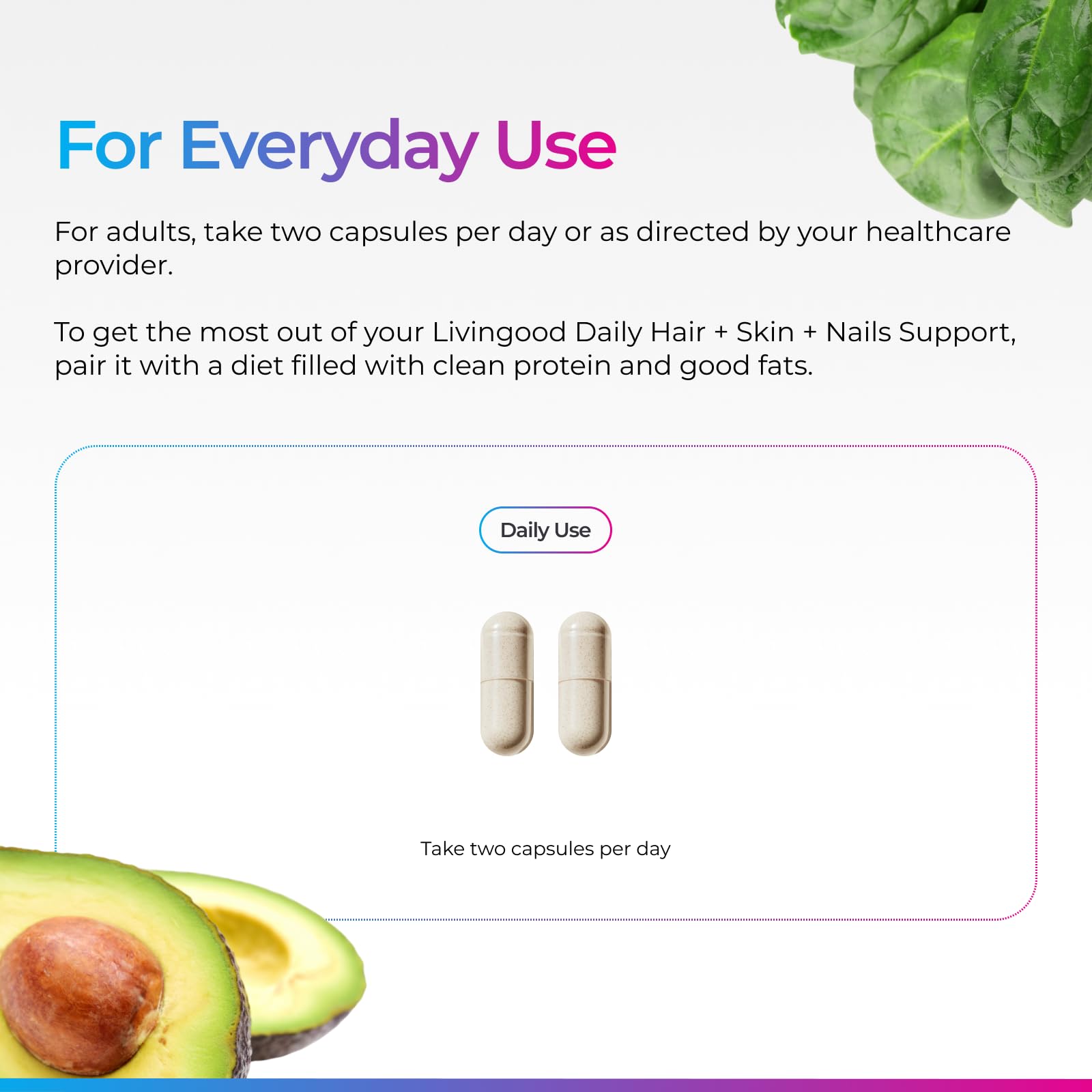 Natural vitamins for vibrant hair health