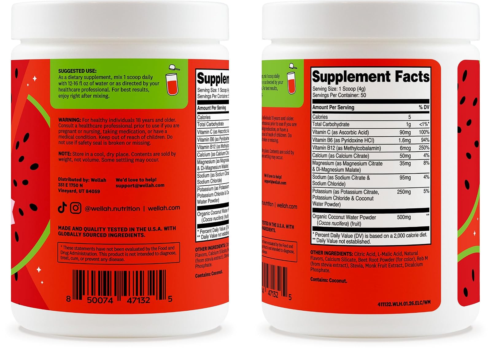 natural watermelon electrolyte drink mix