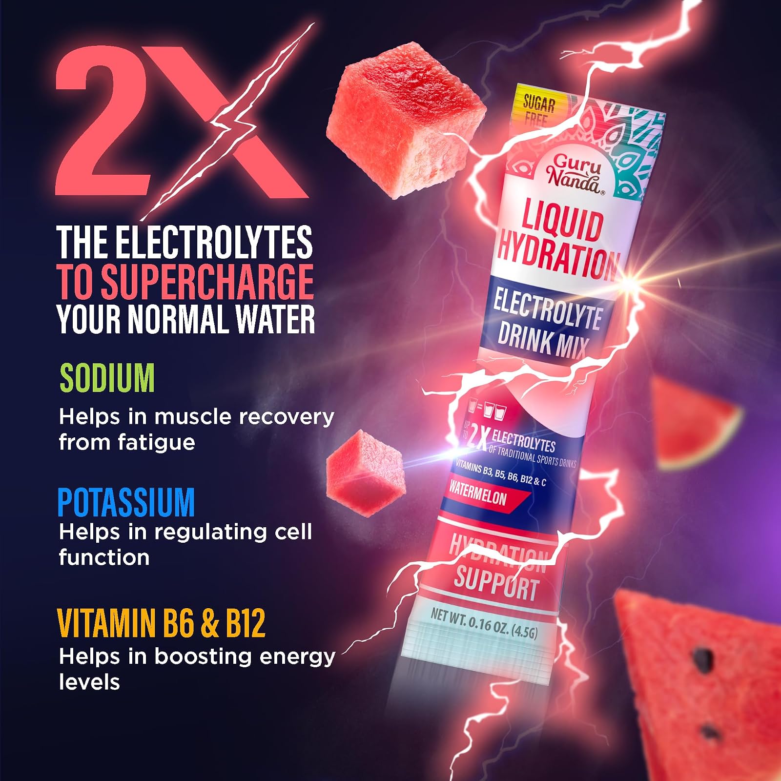 natural watermelon flavour electrolyte powder