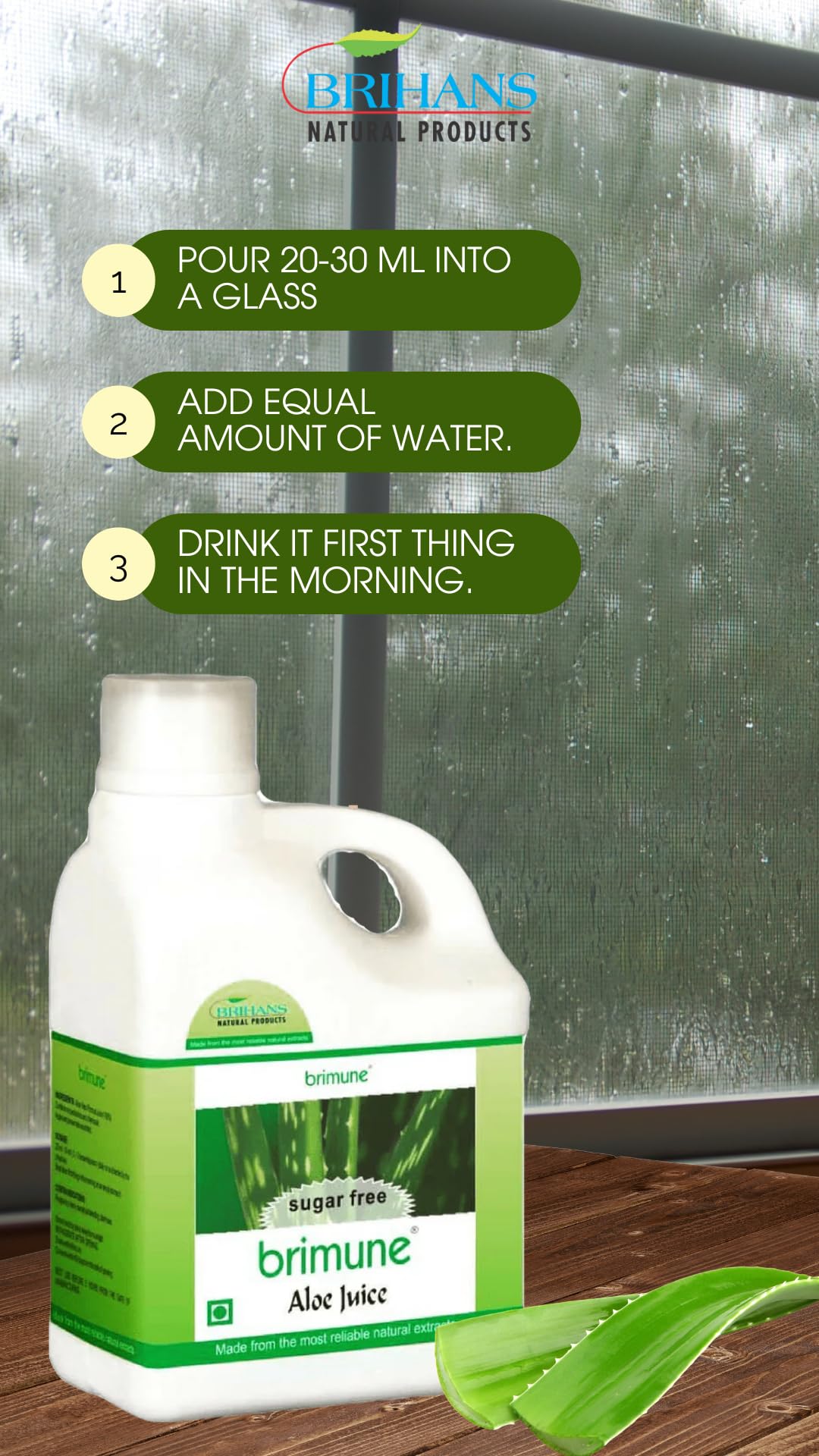natural wellness drink with aloe vera