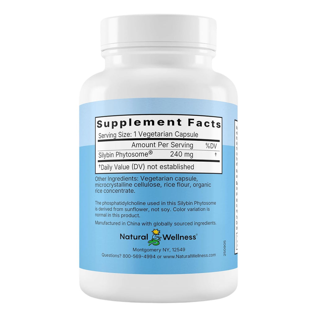 Natural Wellness milk thistle capsules