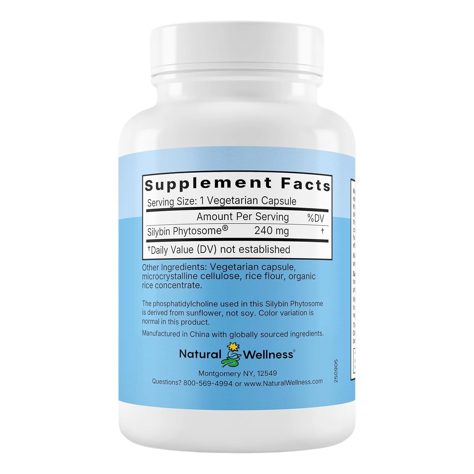 Natural Wellness milk thistle capsules