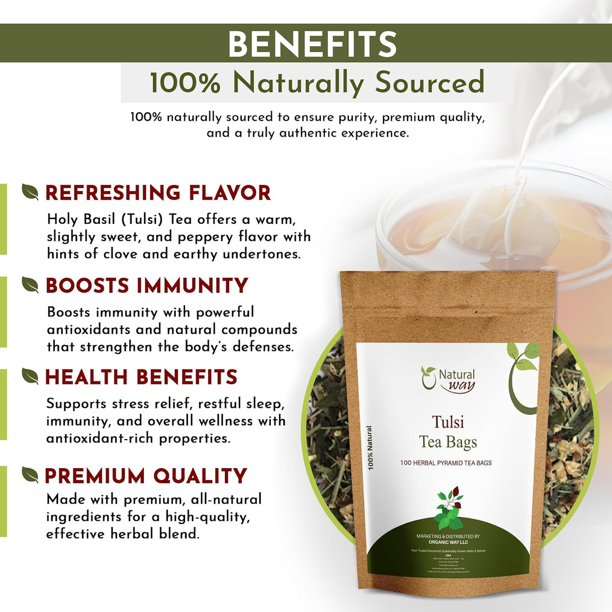 natural wellness Pyramid Tulsi tea