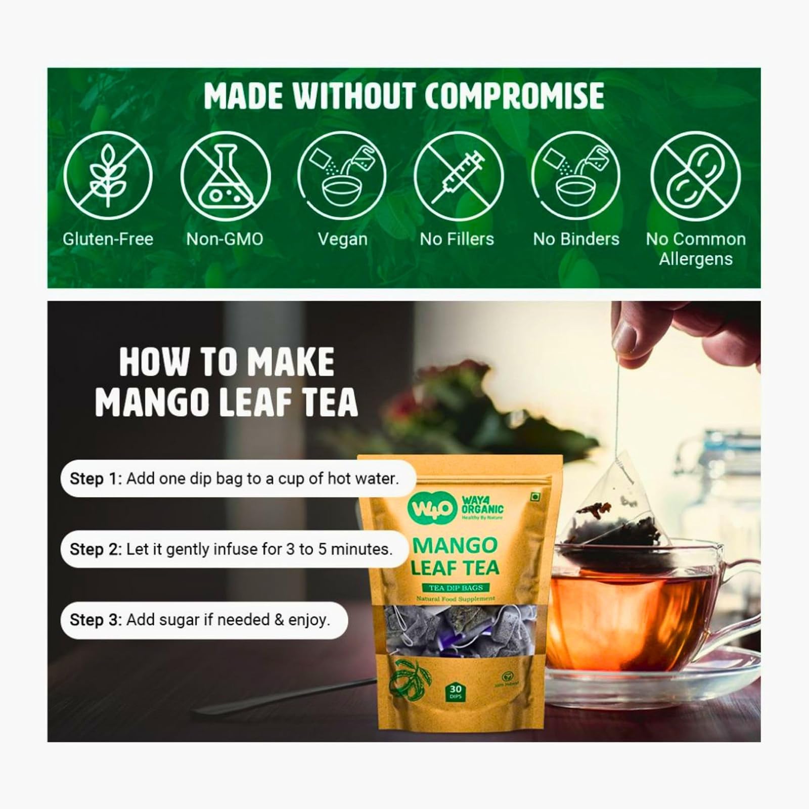 Natural wellness with mango leaf tea