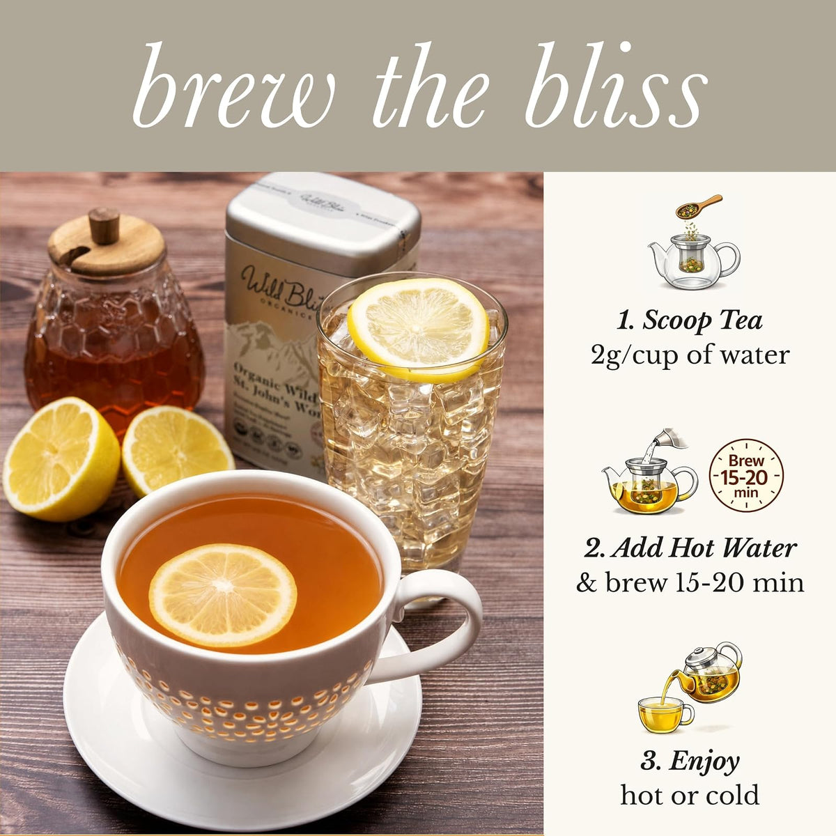 Natural wellness with St John's Wort tea