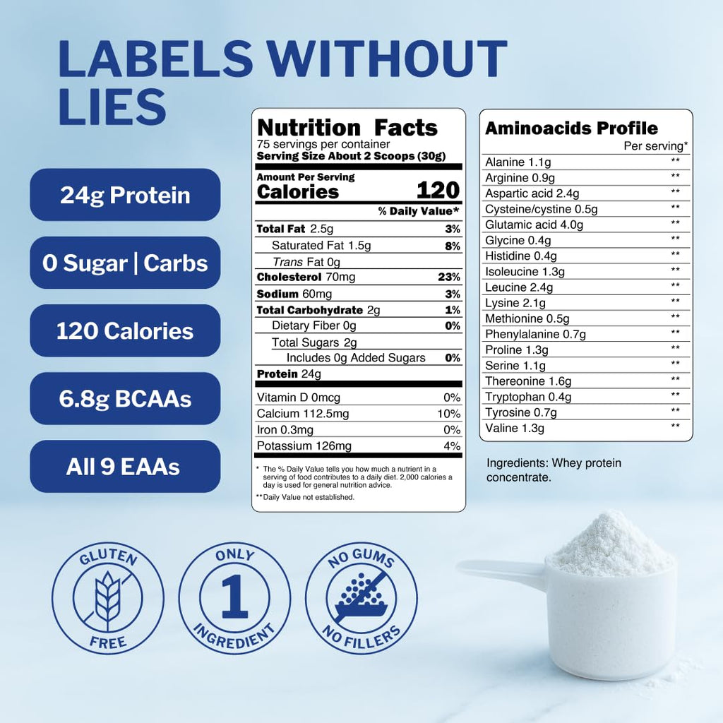 Natural whey protein powder for smoothies