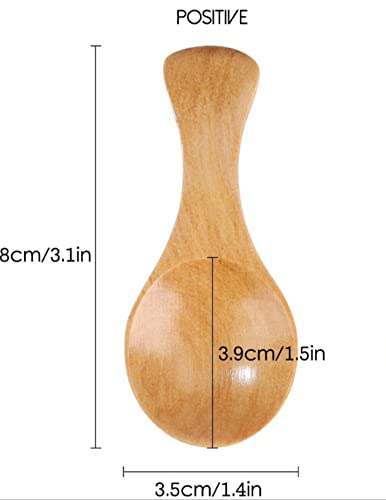 Natural wooden spoons for herbs