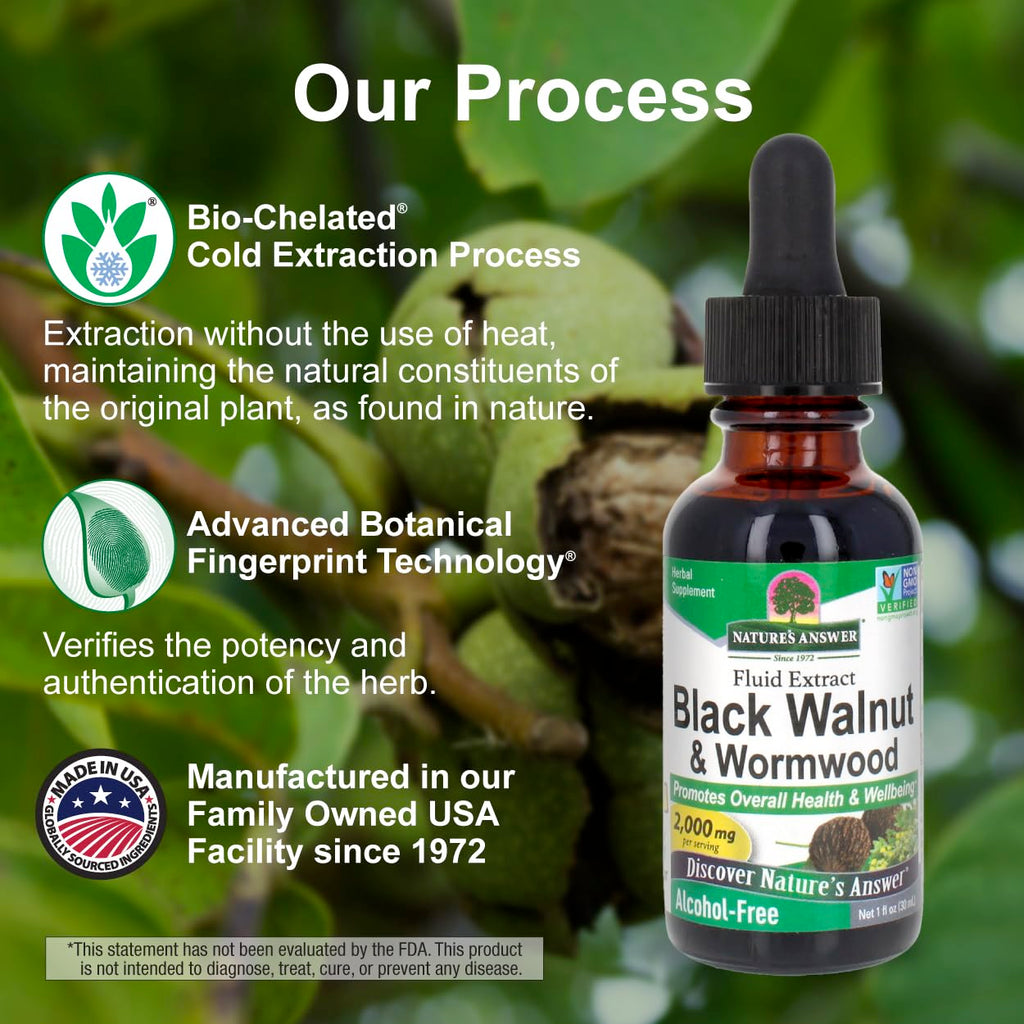 Natural wormwood and walnut formula