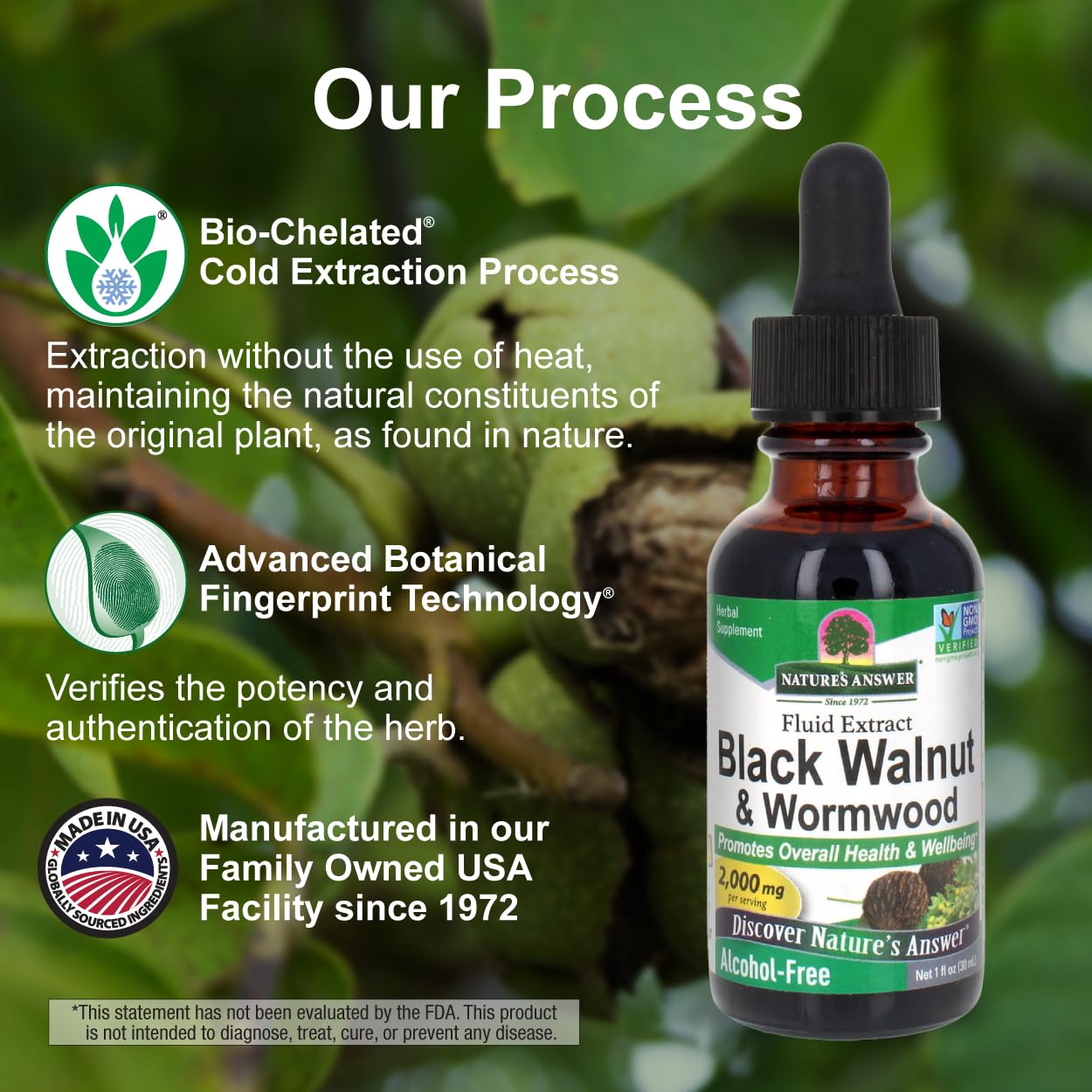Natural wormwood and walnut formula
