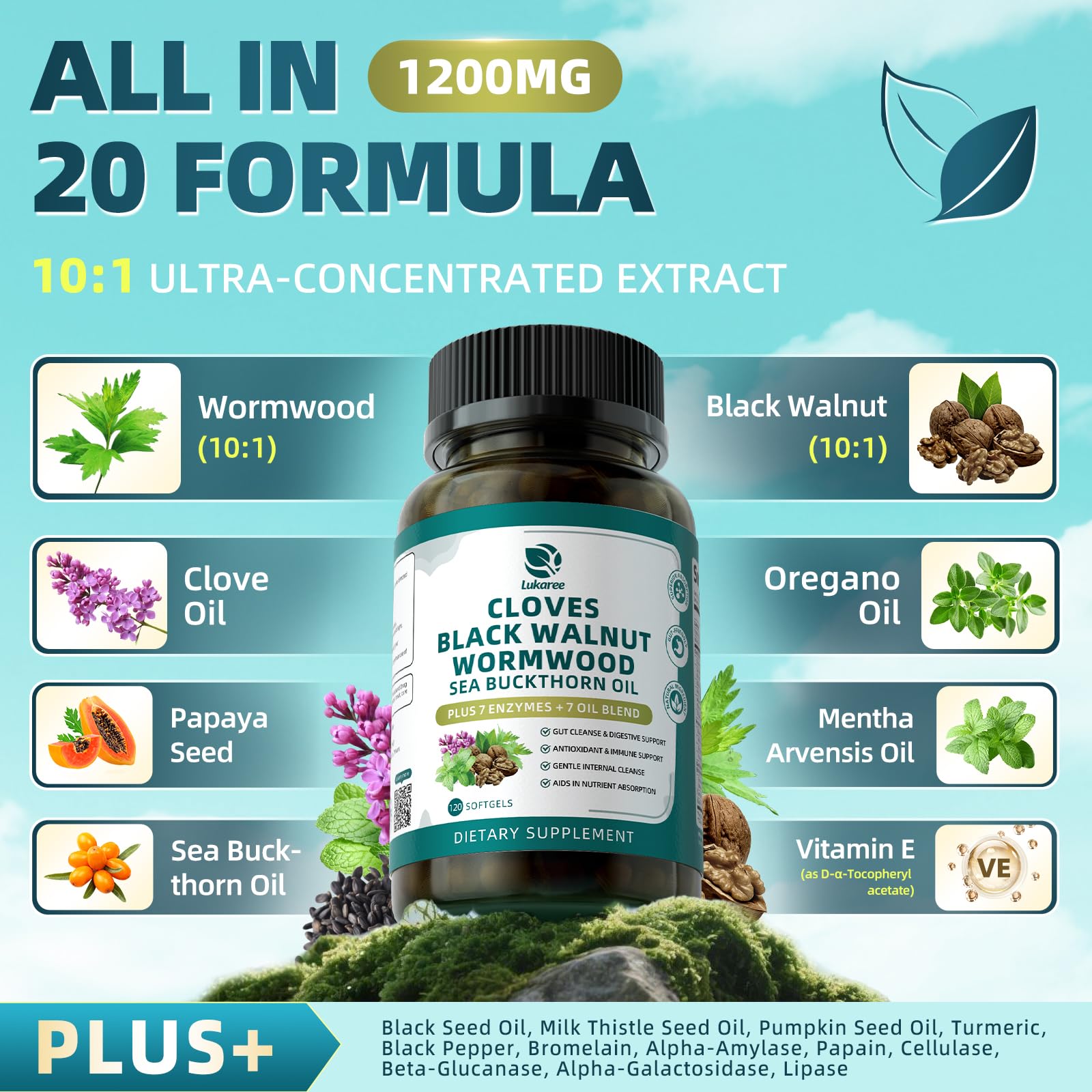 natural wormwood black walnut supplement