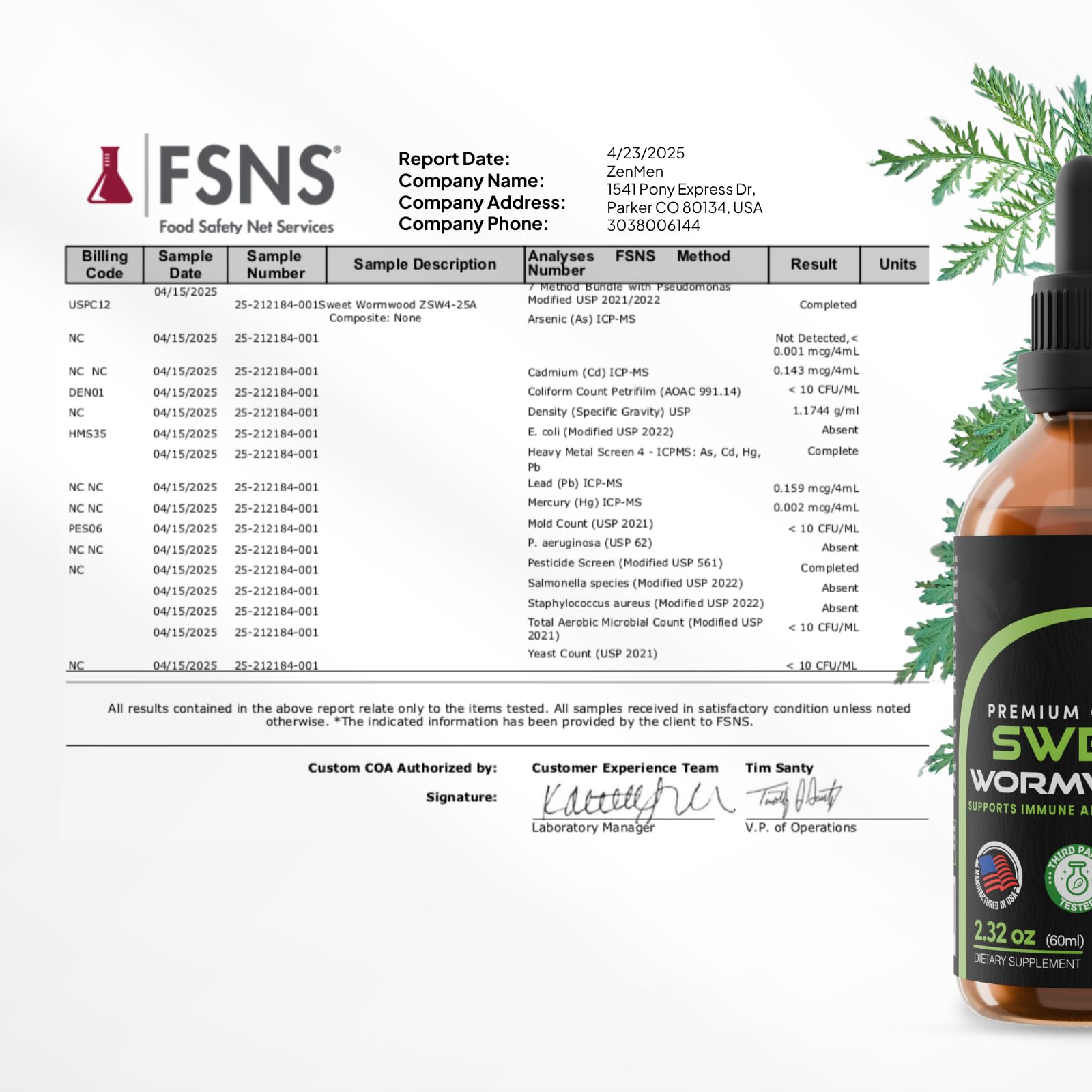 natural wormwood extract for immunity