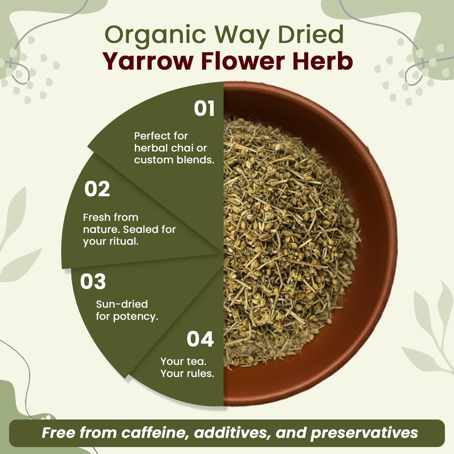 natural yarrow flower infusion