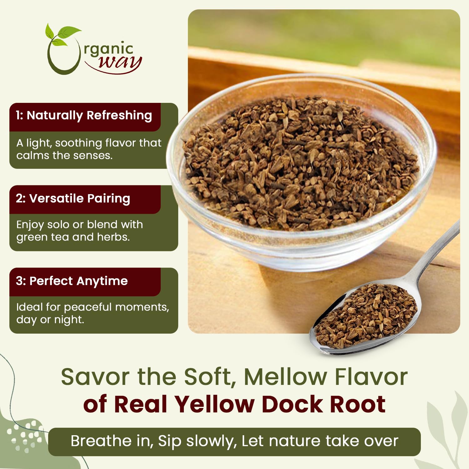 natural yellow dock root infusion