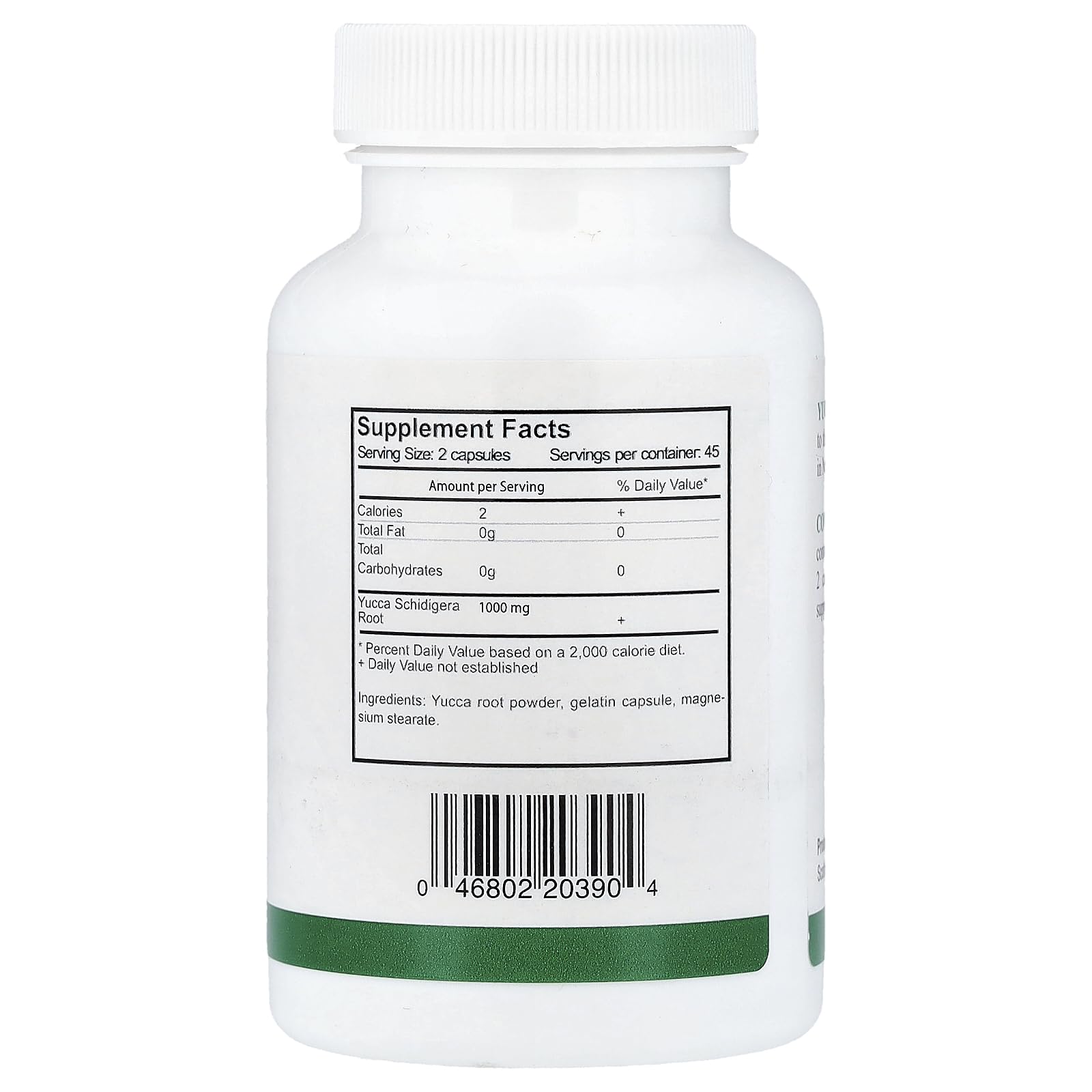 Natural yucca root capsules for energy