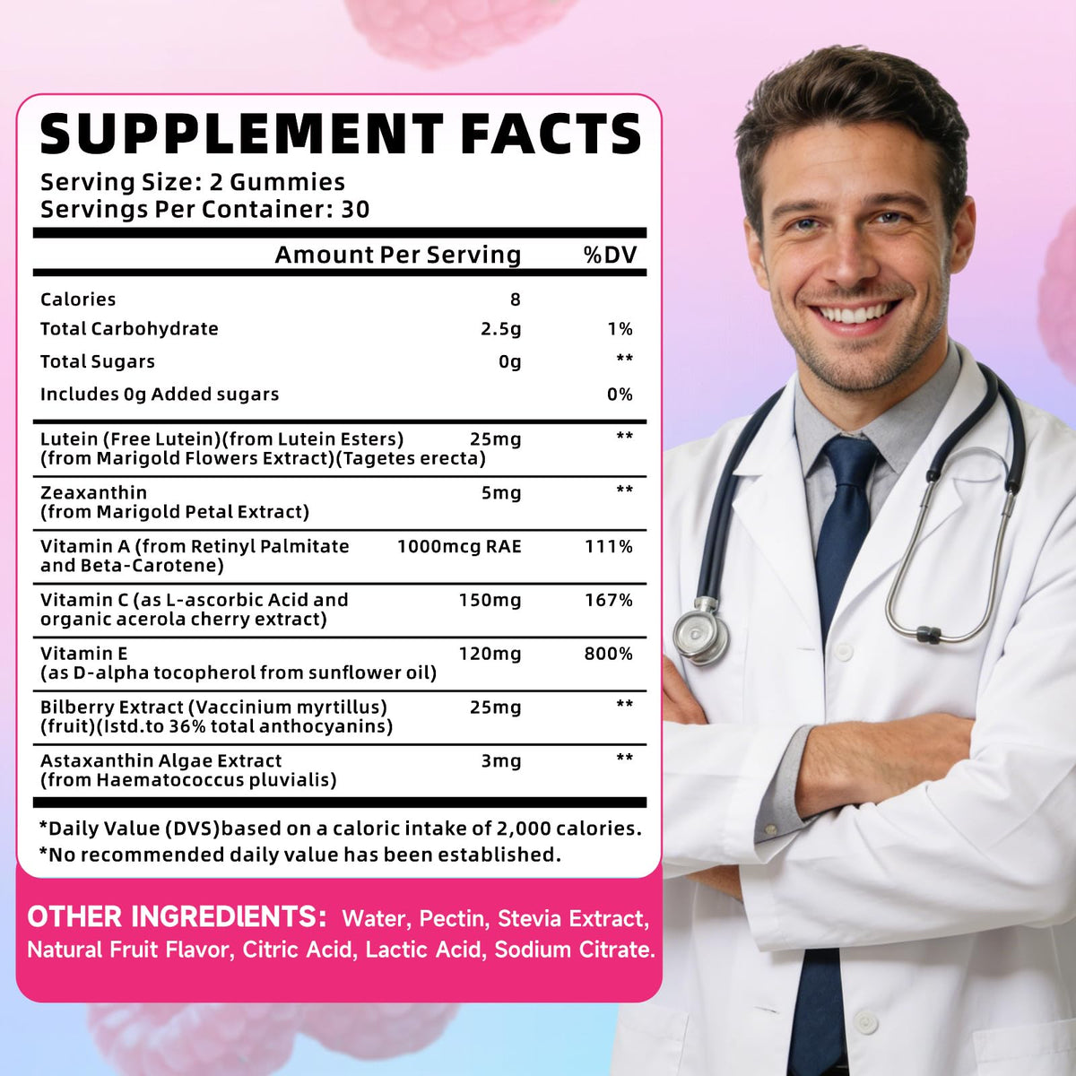 natural zeaxanthin gummies for vision support
