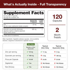 Natural zinc capsules for overall health