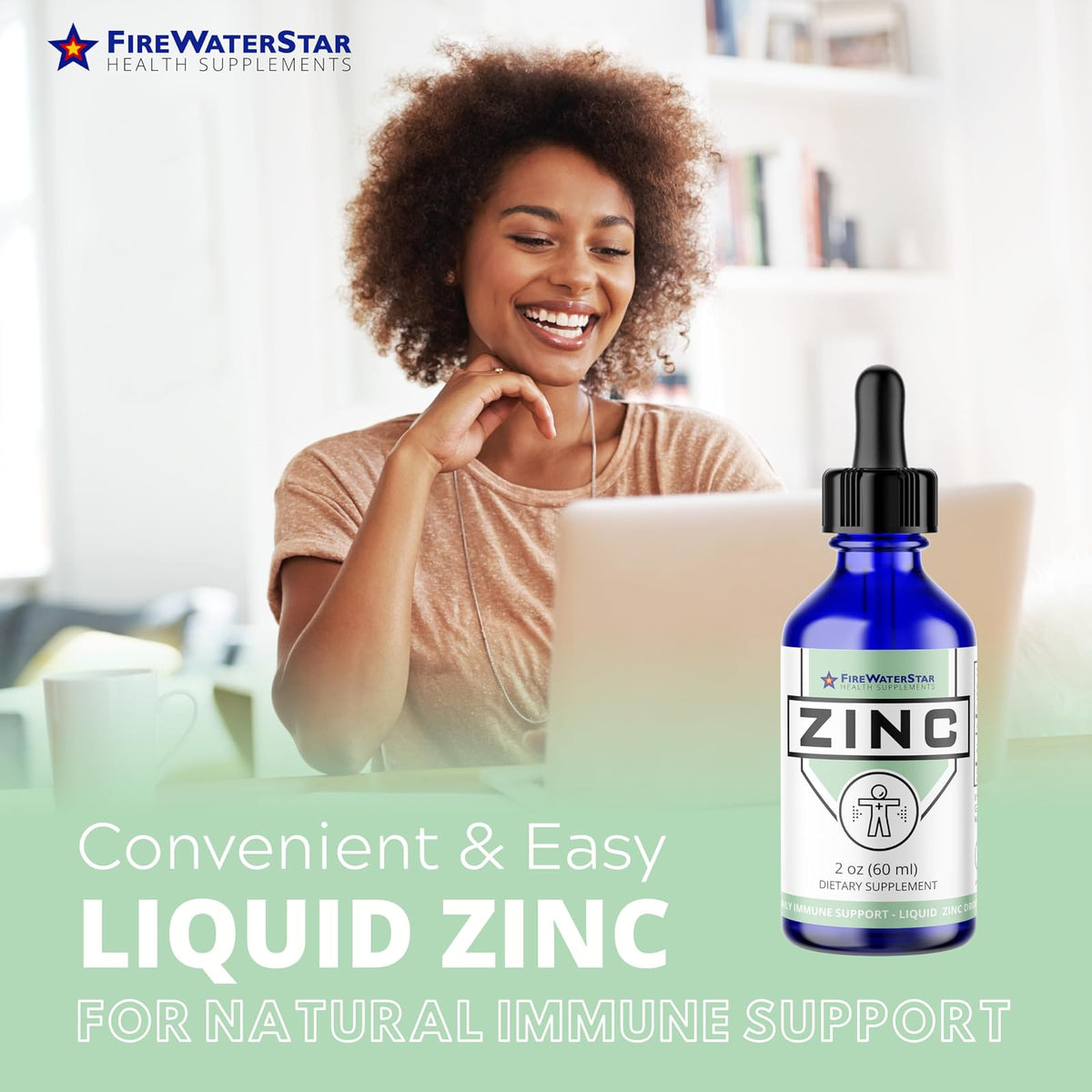 Natural zinc drops for daily wellness
