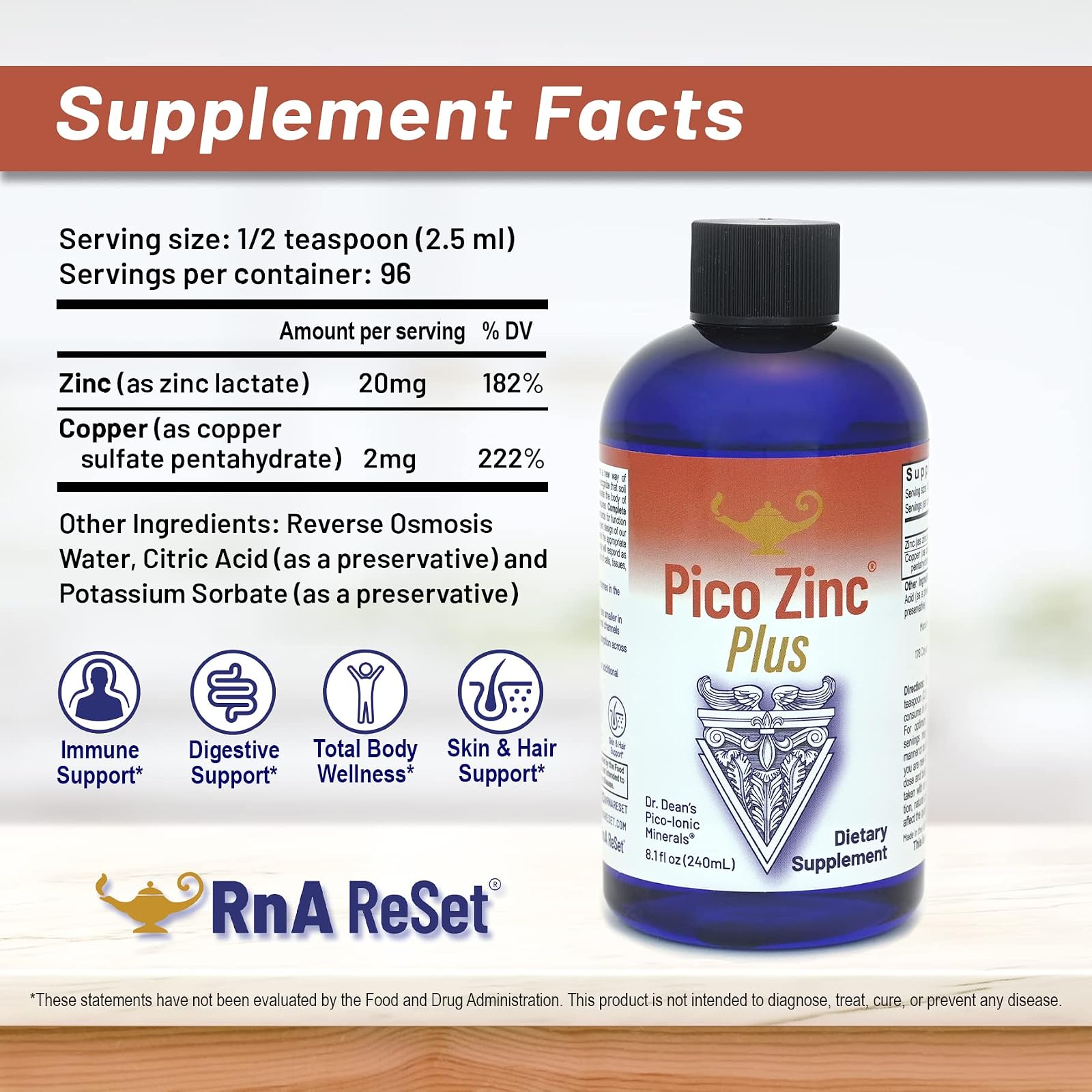 Natural zinc for daily wellness