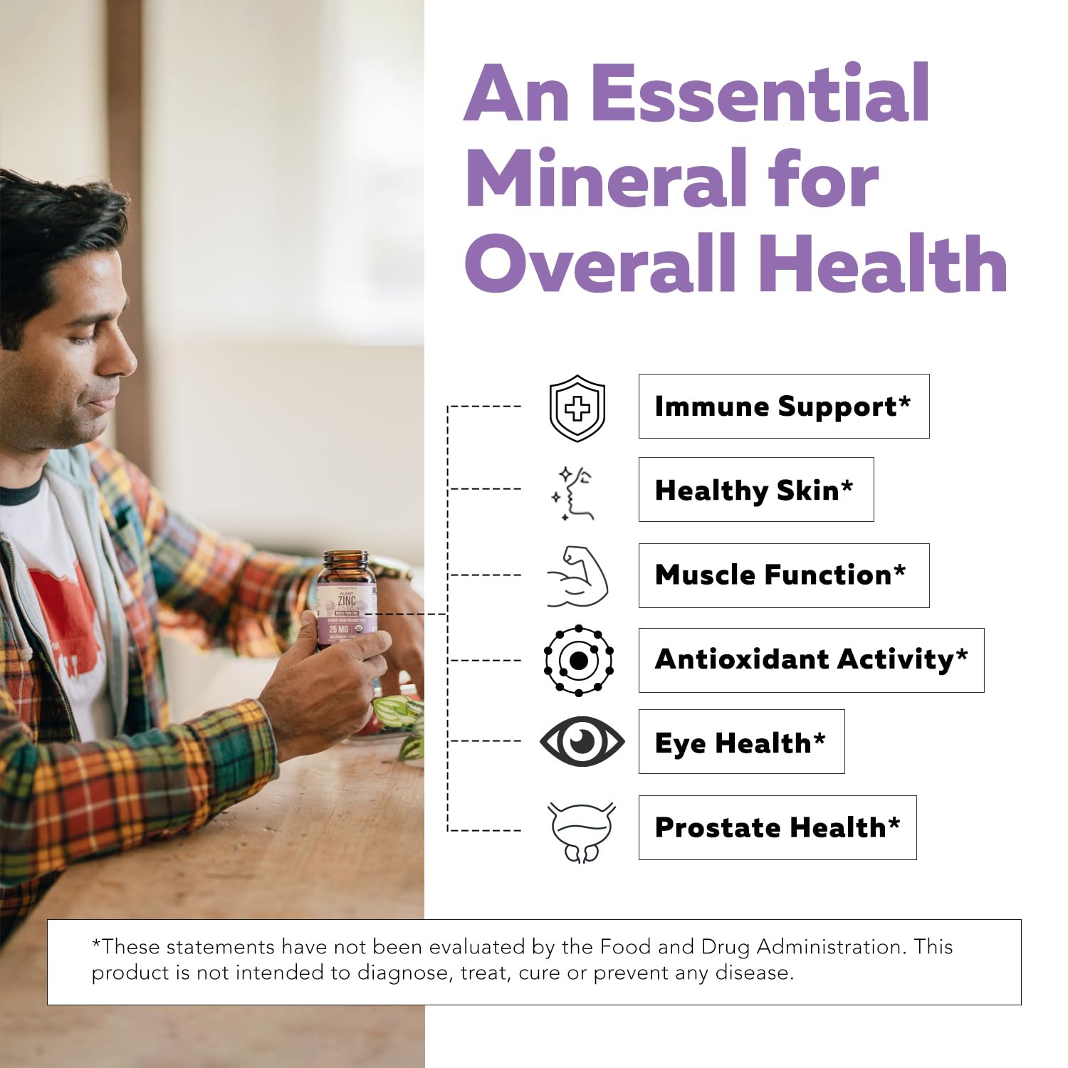 natural zinc for immune support