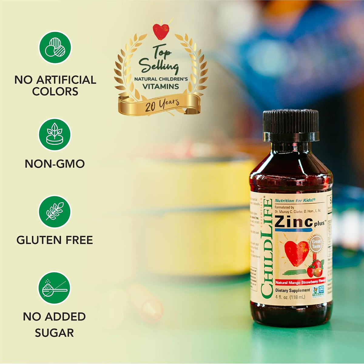 Natural zinc gluconate for children's health