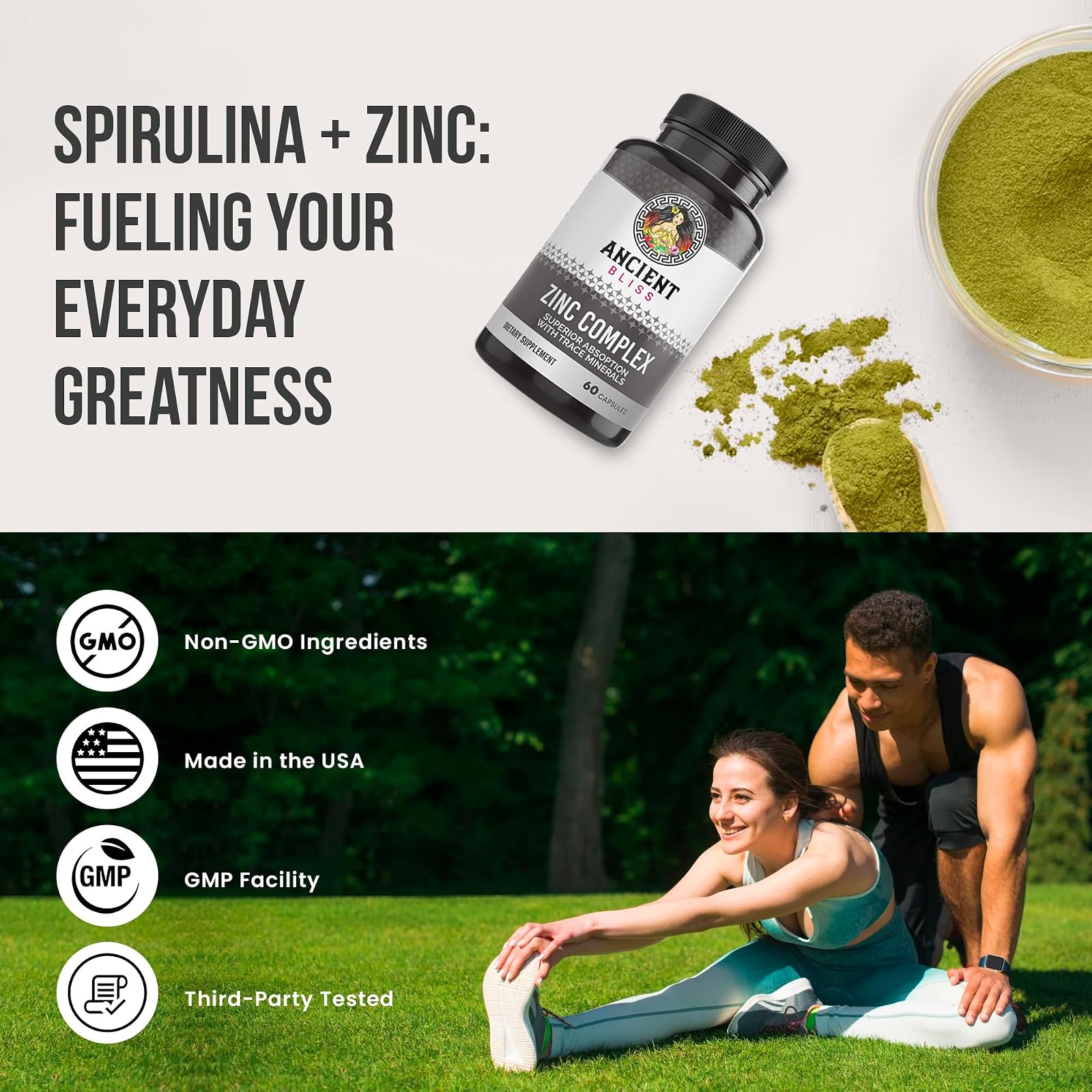 Natural zinc gluconate for health