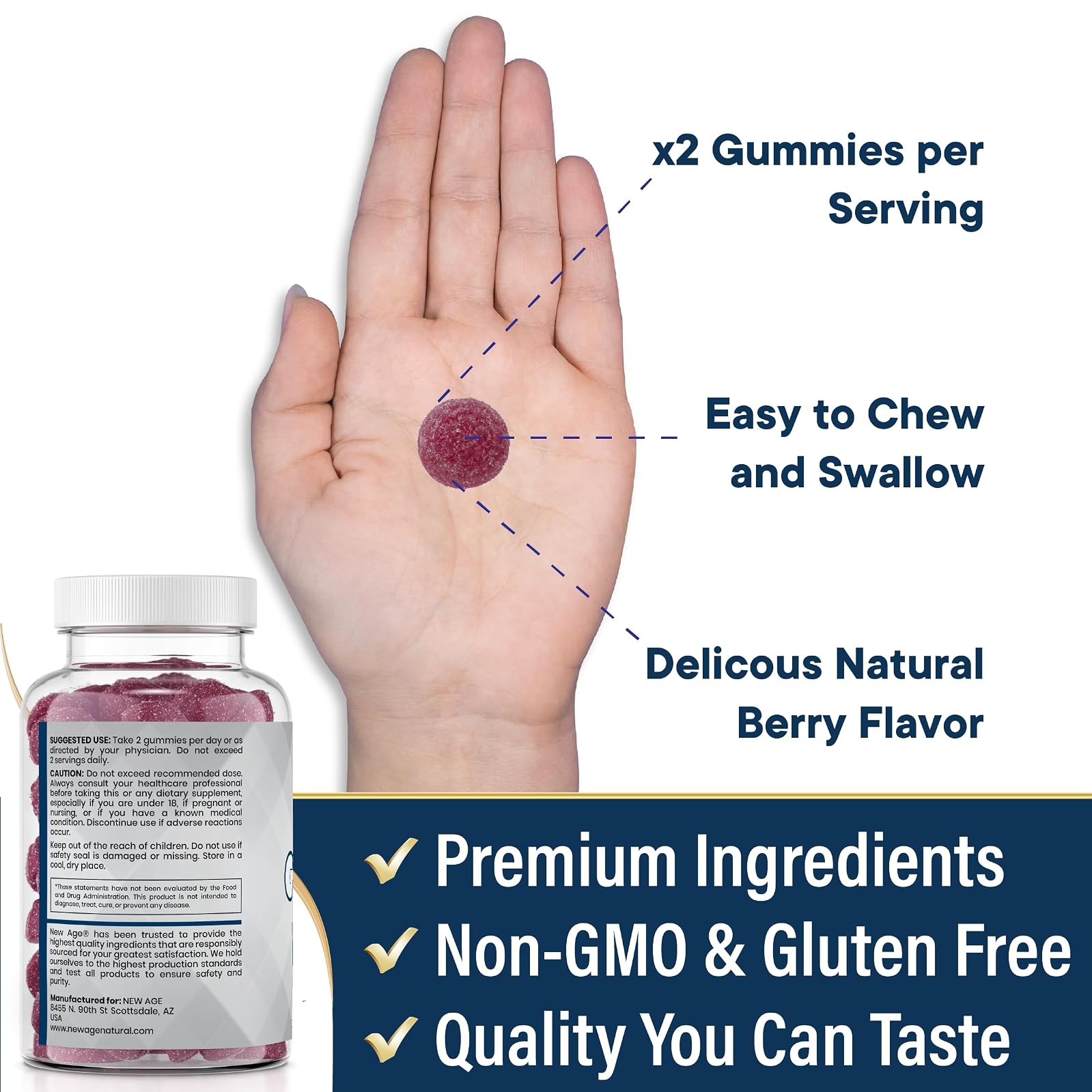 Natural zinc gummies for better absorption