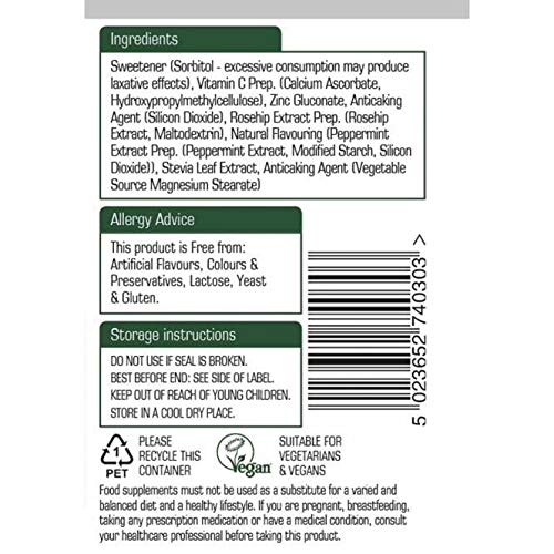 natural zinc lozenges for cold relief