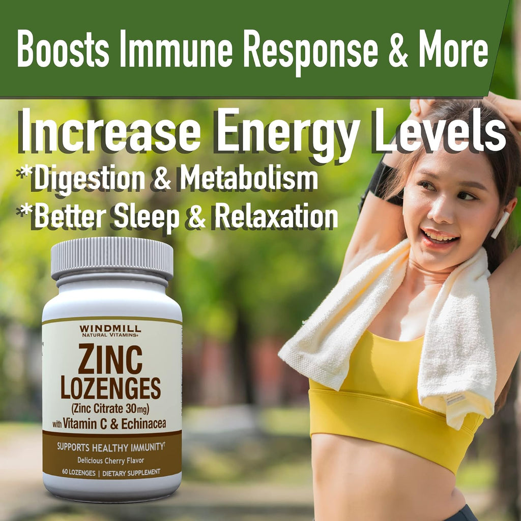 Natural zinc lozenges for wellness