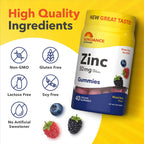 Natural zinc source in gummy form