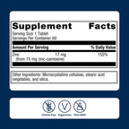 Natural zinc supplement for vitality