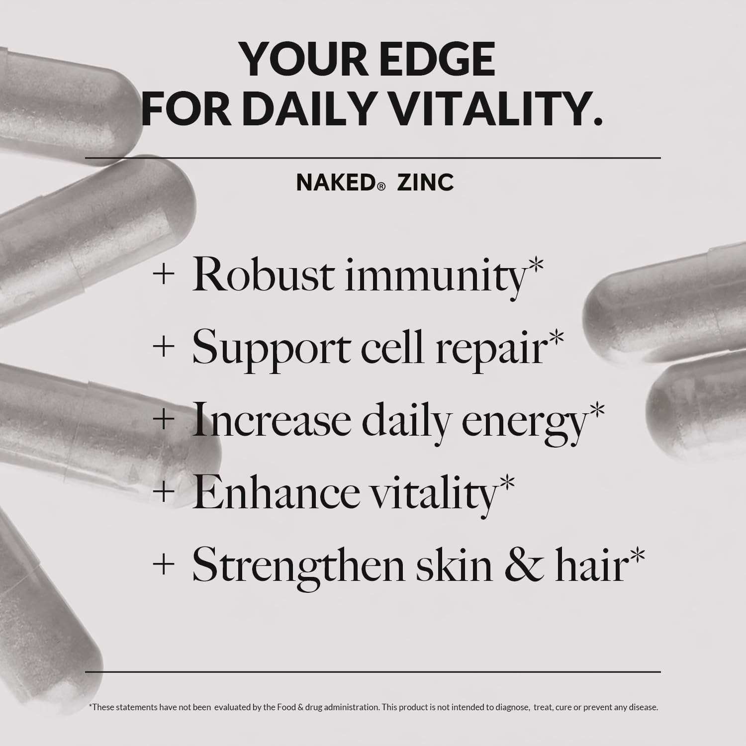 Natural zinc supplement for wellness