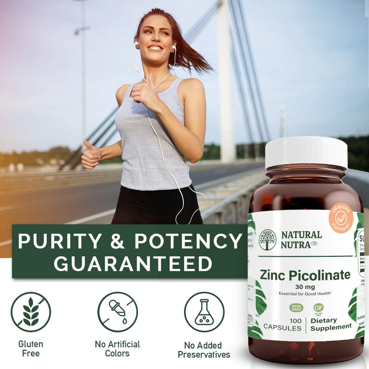 Natural zinc supplement for wellness