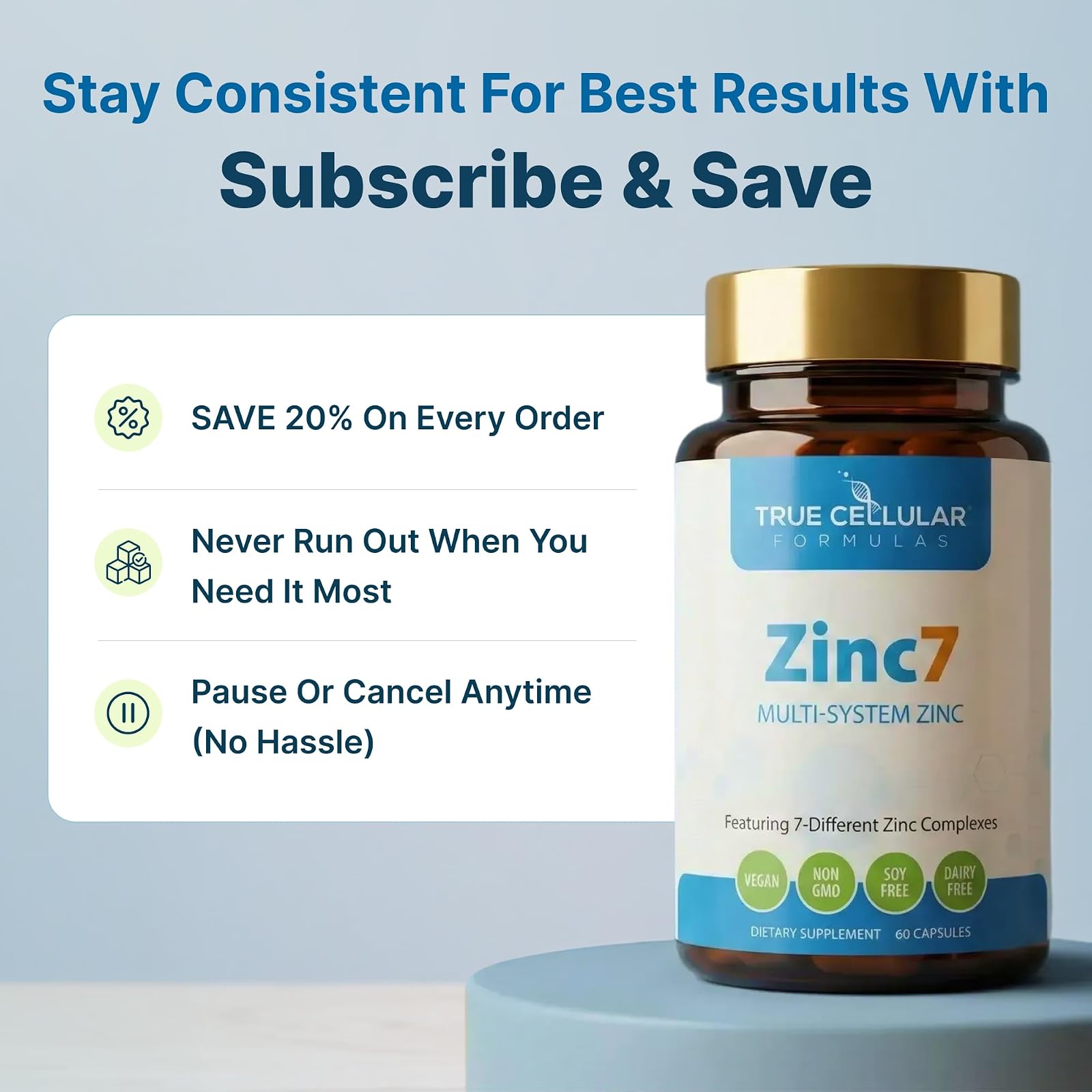 Natural zinc support for skin health